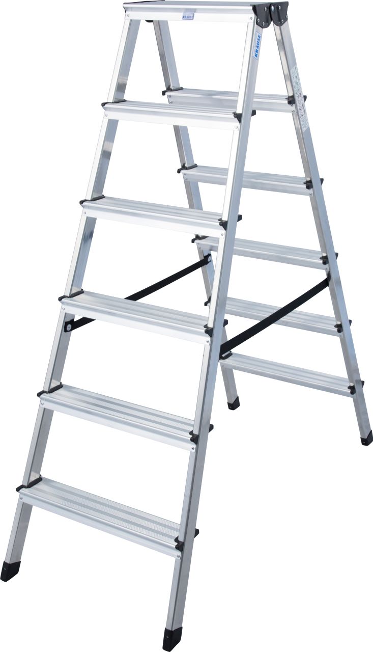 Dopplo Double-sided Standing step ladder 2x6 steps (01-120427) - Geokraus