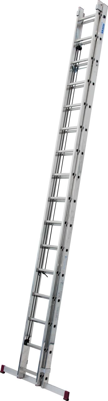 Rope operated extension ladder 2x16 (01-031525) - Geokraus